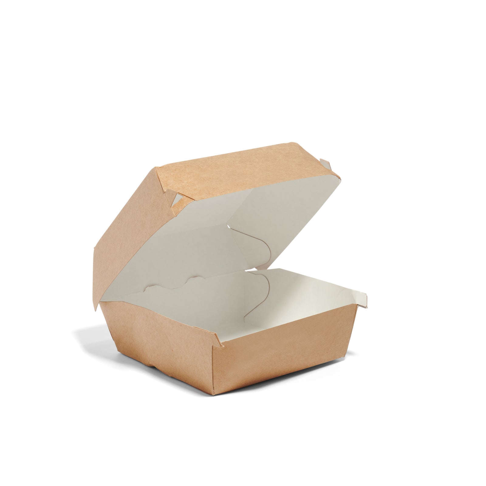 250x Standard Kraft Clamshell Burger Takeaway Paper Food Box ...