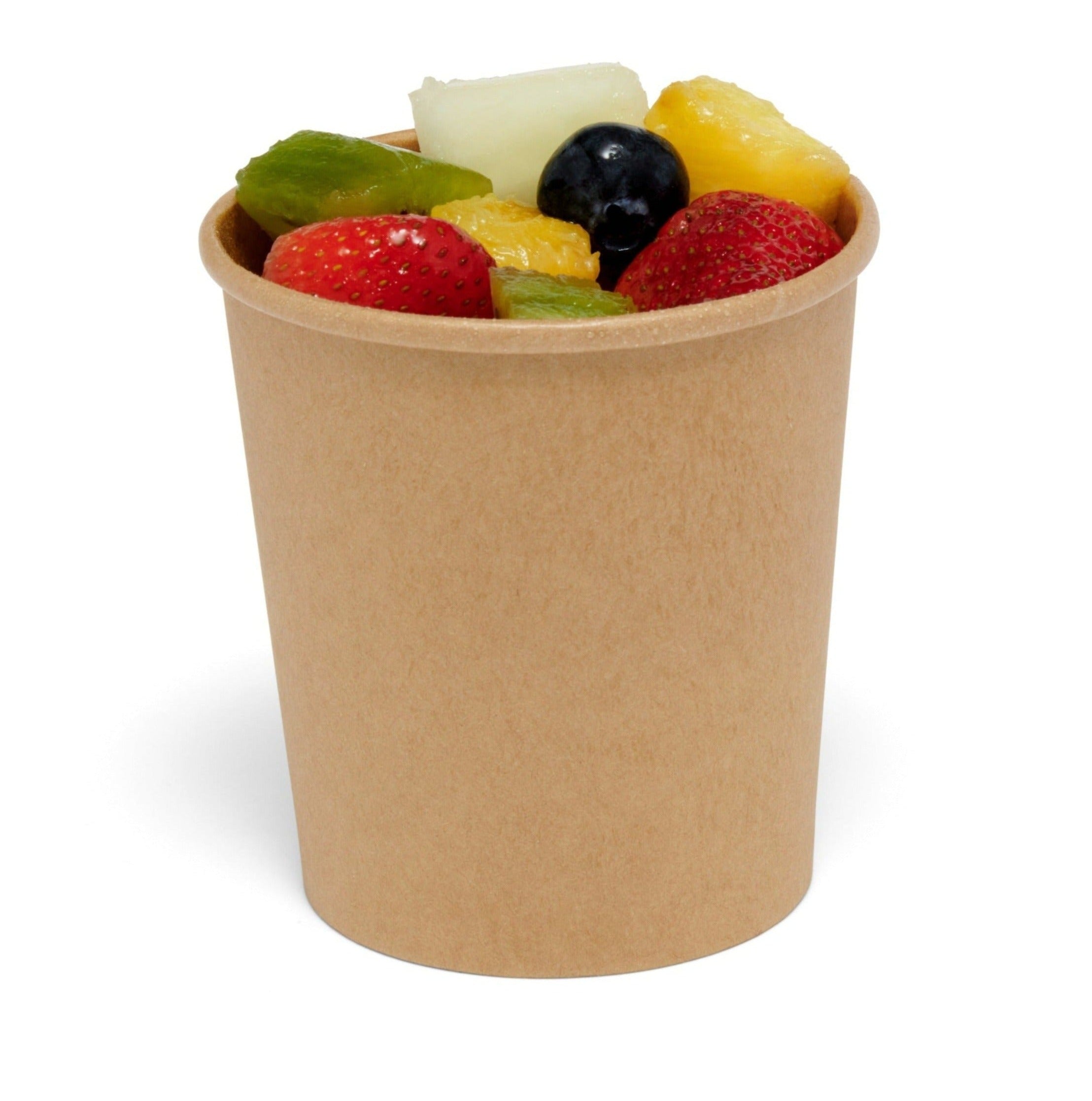 500x 16oz Kraft Paper Food, Soup Container Bowl - Large Takeaway Pots ...