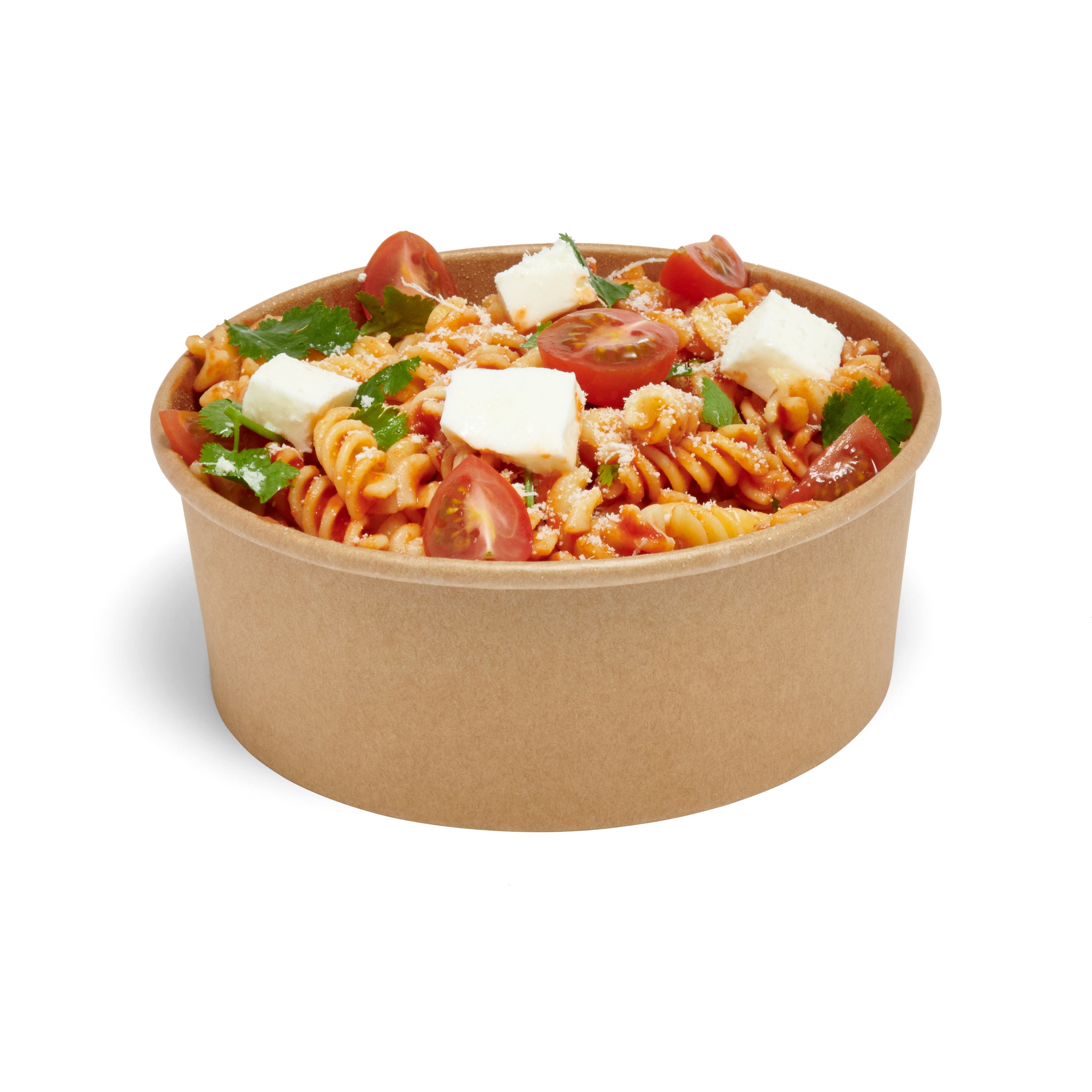 300x 750ml Round Kraft Paper Food Bowl | Poke, Salad, Hot & Cold Containers