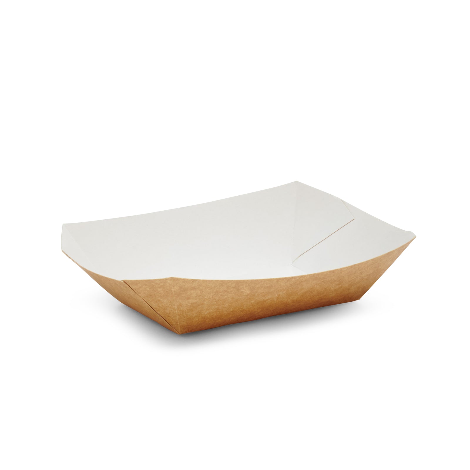 500x Kraft Compostable Paper Chip Tray Holders, French Fries Packaging