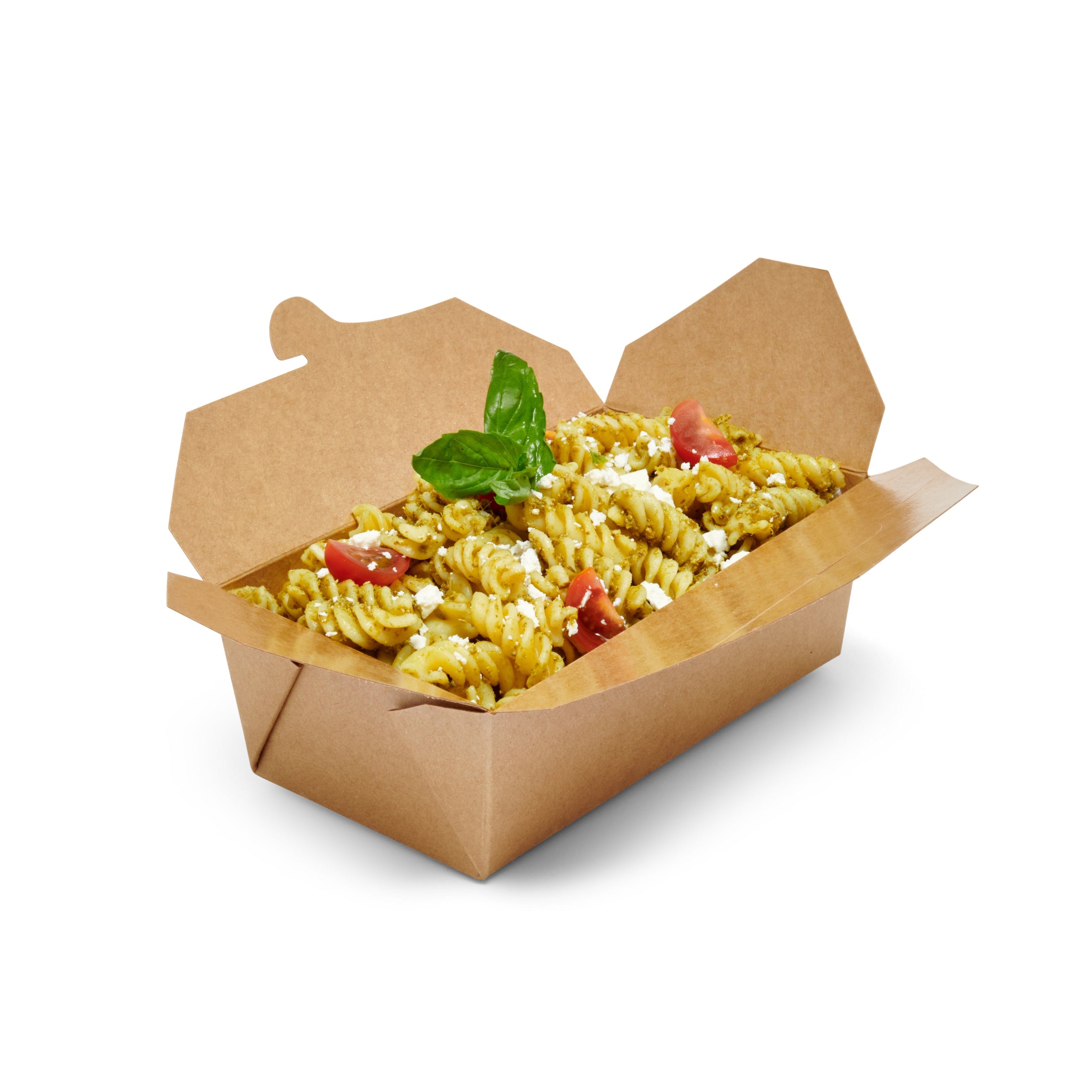 300x Rectangular Leak Proof Kraft Deli Box Takeaway Food Container